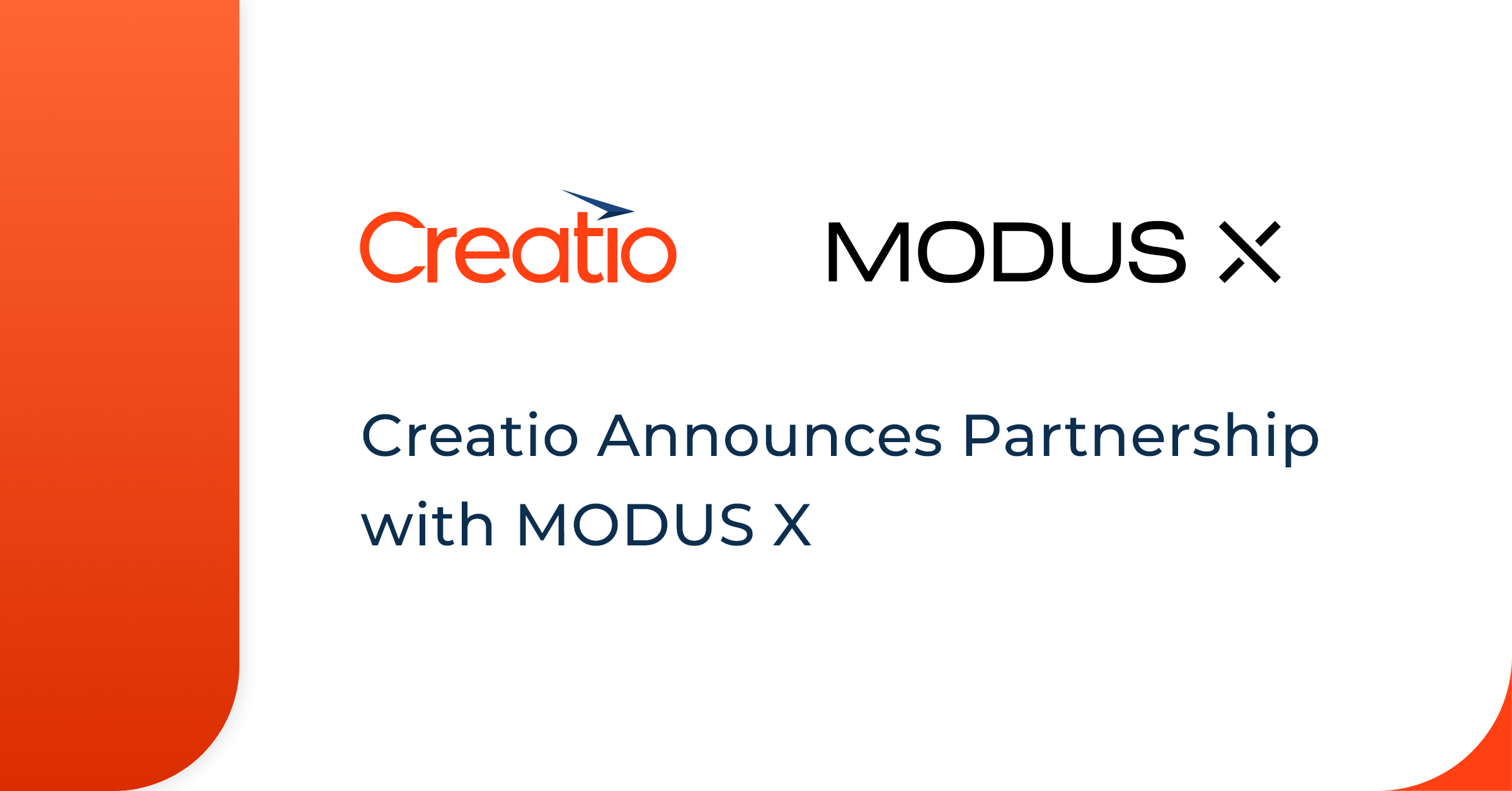Creatio Announces its Partnership with MODUS X | Creatio